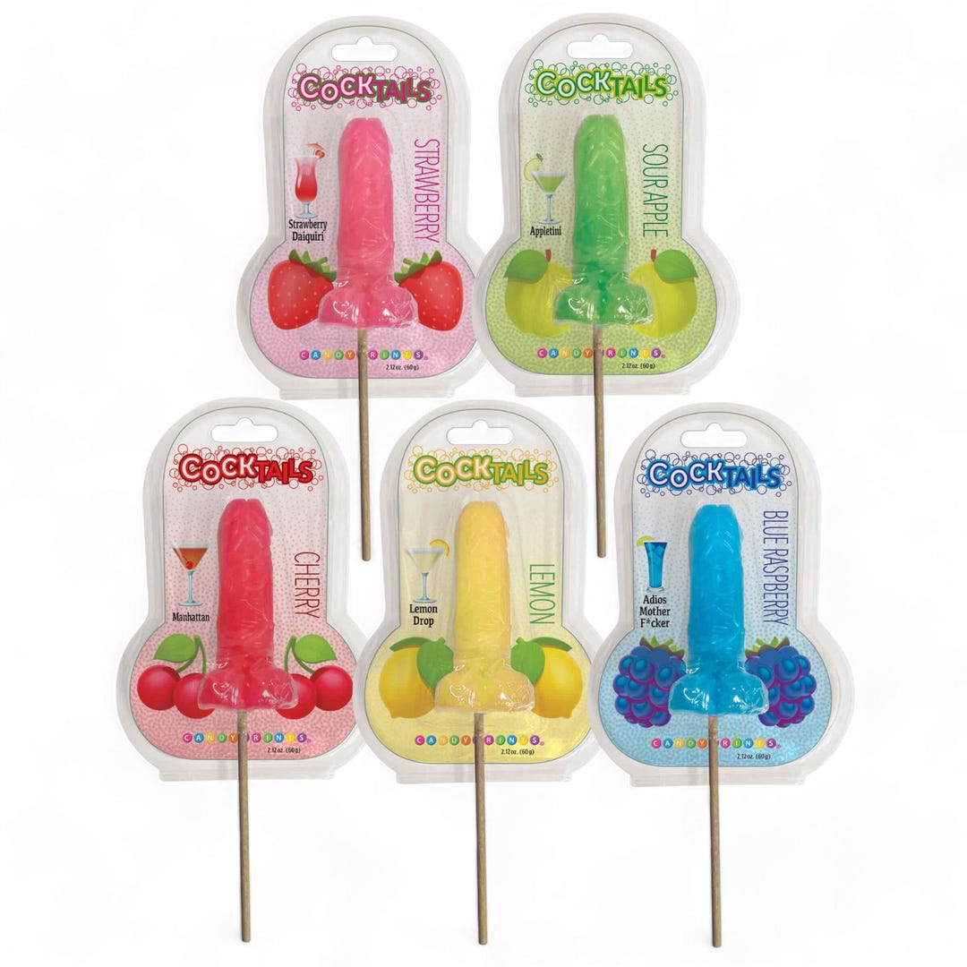 New Penis Shaped Cocktail Lollipops/ Penis Suckers/ Bachelorette Party Favors/ Bach Prizes ...
