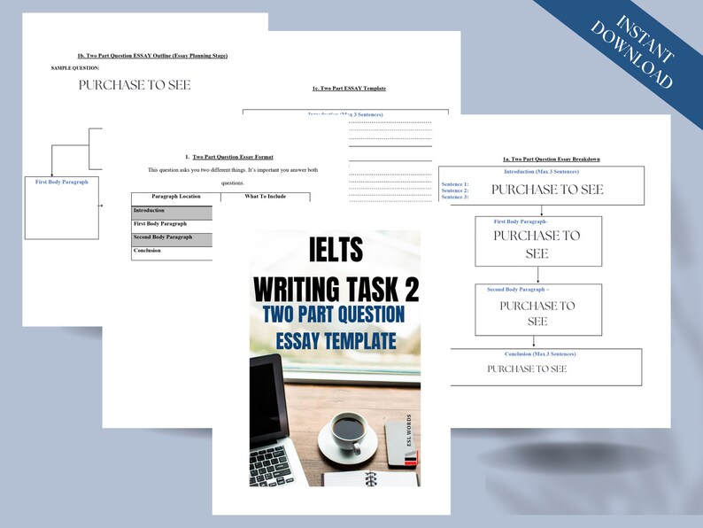 IELTS Exam Writing Task 2 Essay Templates Bundle - Etsy
