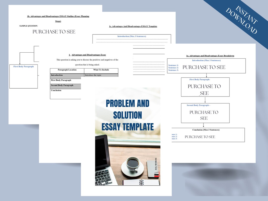 Problem and Solution Essay Template for High School/university/college ...