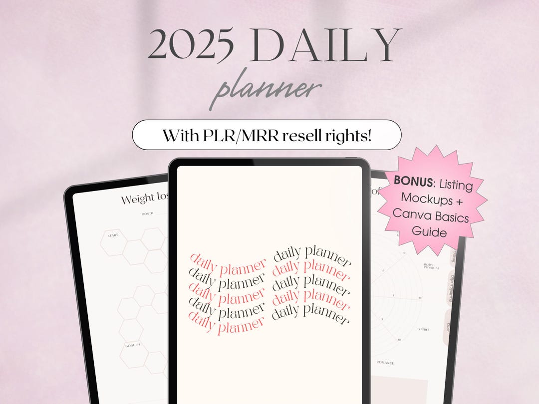 PLR 2025 Digital Daily Planner, PLR Journal, Remarkable Journal for ...