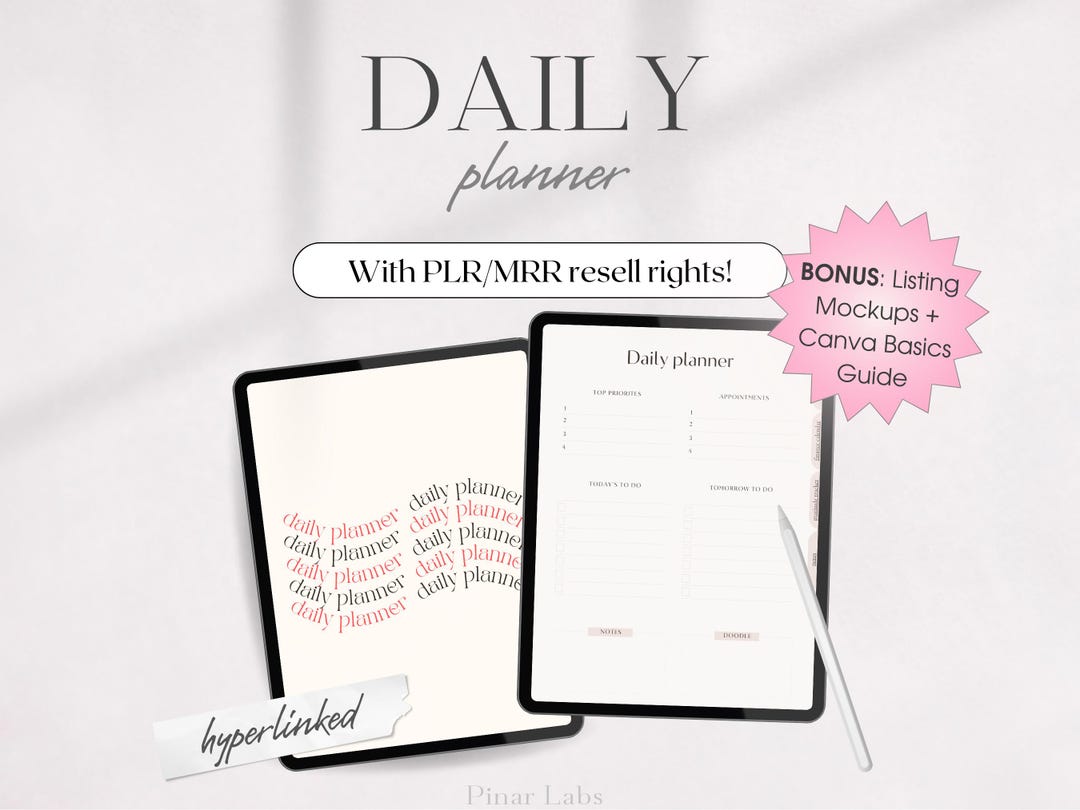 PLR 2025 Digital Daily Planner, PLR Journal, Remarkable Journal for ...