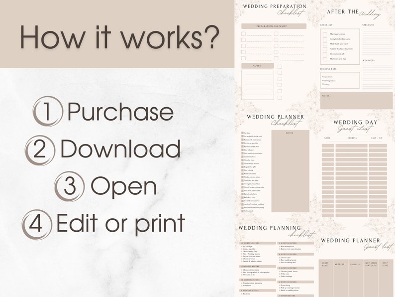 Wedding Planner Printable. Wedding Planning Book. Wedding Planning ...