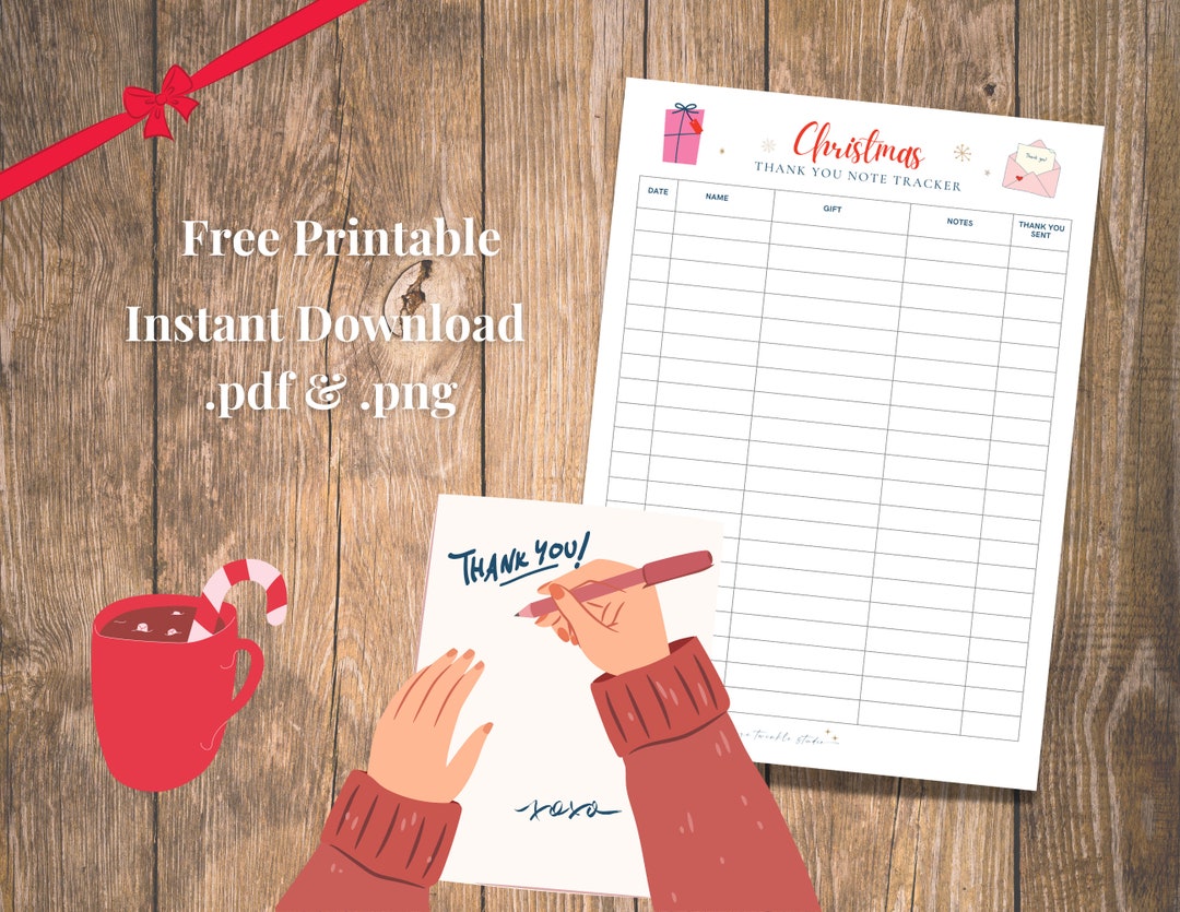 Gift Tracker | Gift Received Printable | Present Log | Thank You Track ...