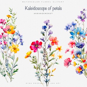 Floral Wreath – Watercolor Frame – Botanical Border – Bright Florals ...