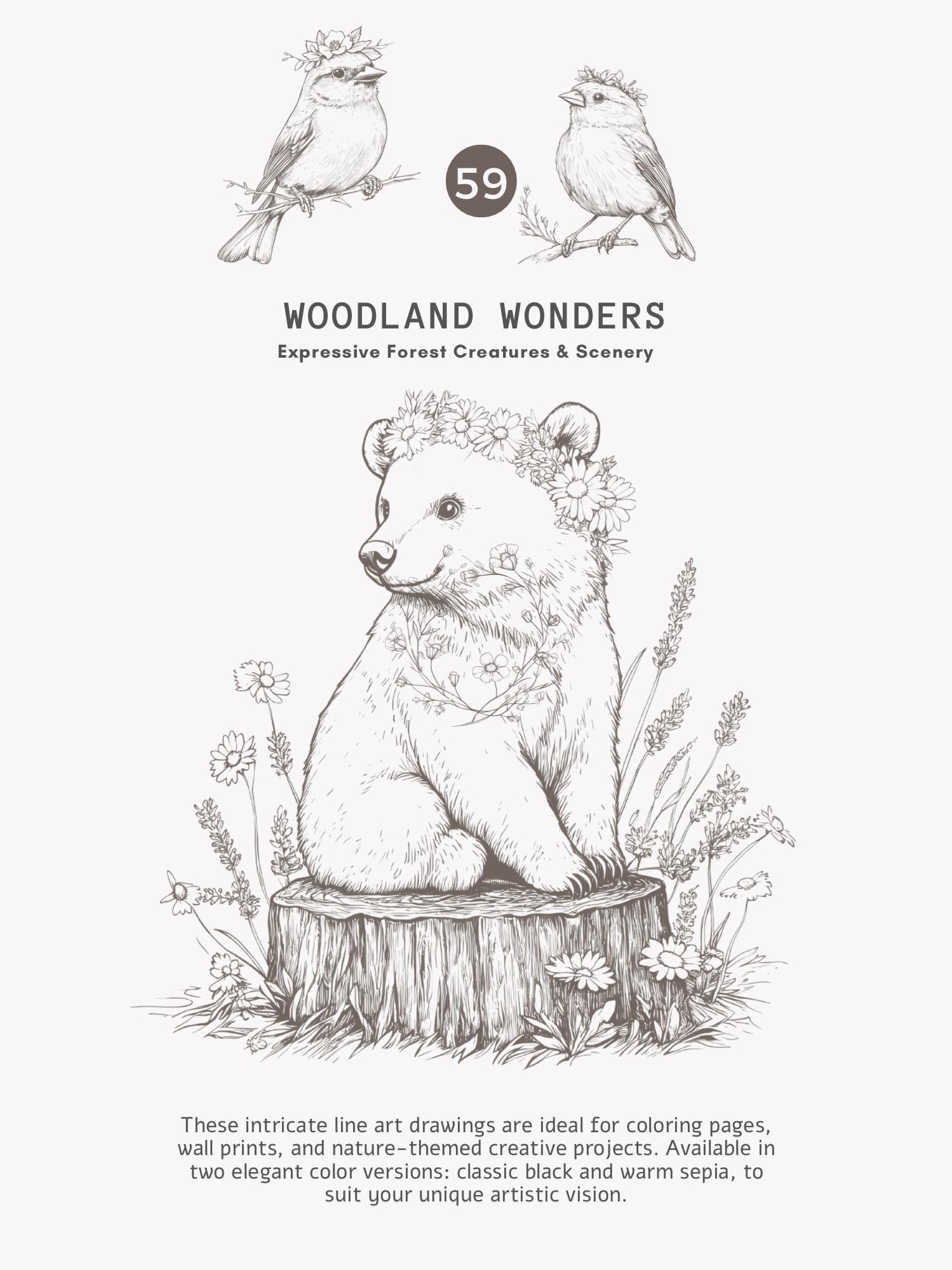 Antique Clipart – Graphite Illustration – Woodland Graphics – Vintage ...