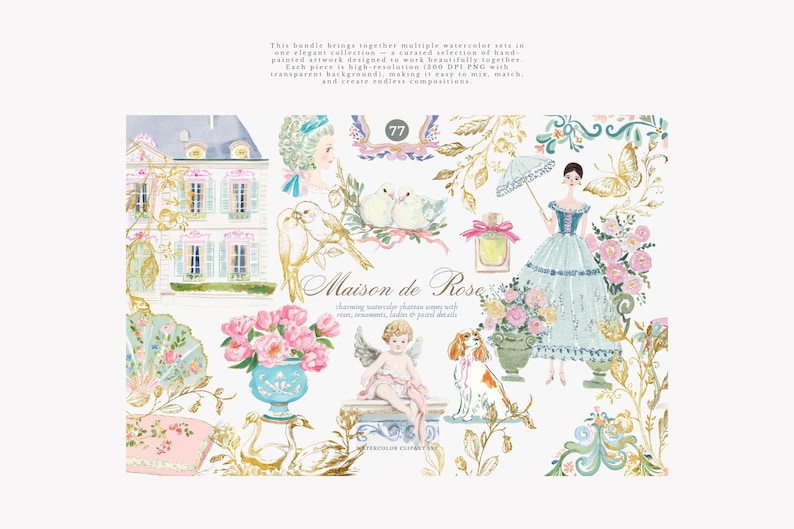 Rococo Bundle, Coquette Bundle, French Florals, Vintage Decor, Pastel ...