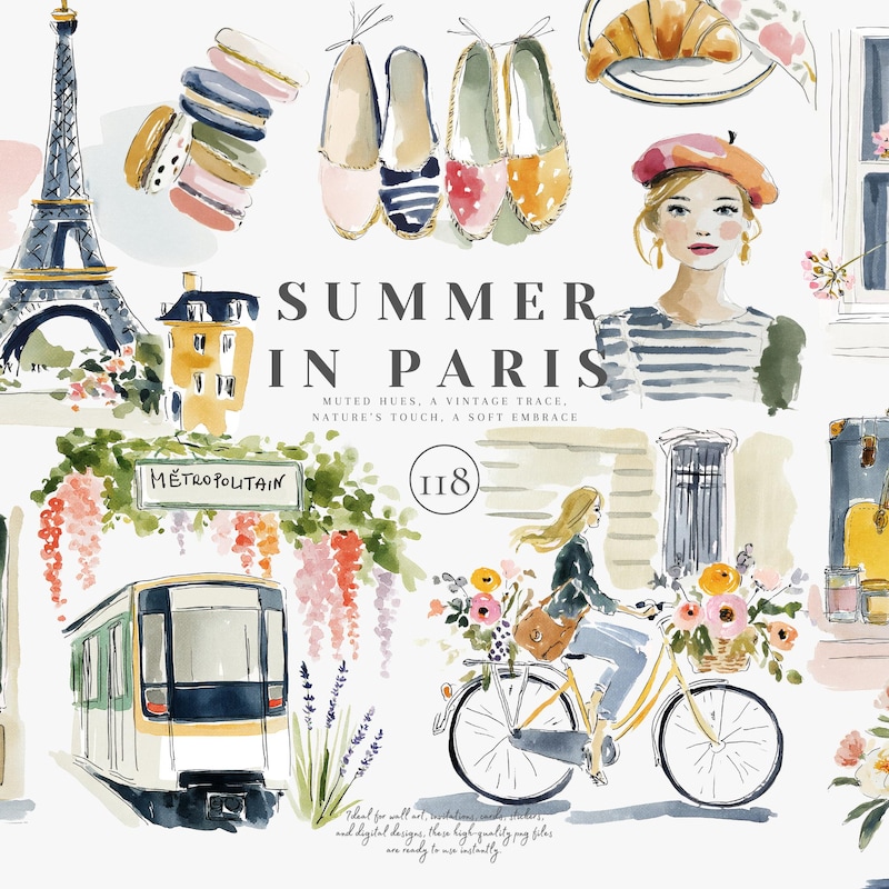 Parisian Drawing Flower - Etsy