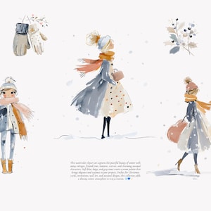 Winter Clipart, Watercolor Winter, Cozy Winter, Winter Illustrations ...