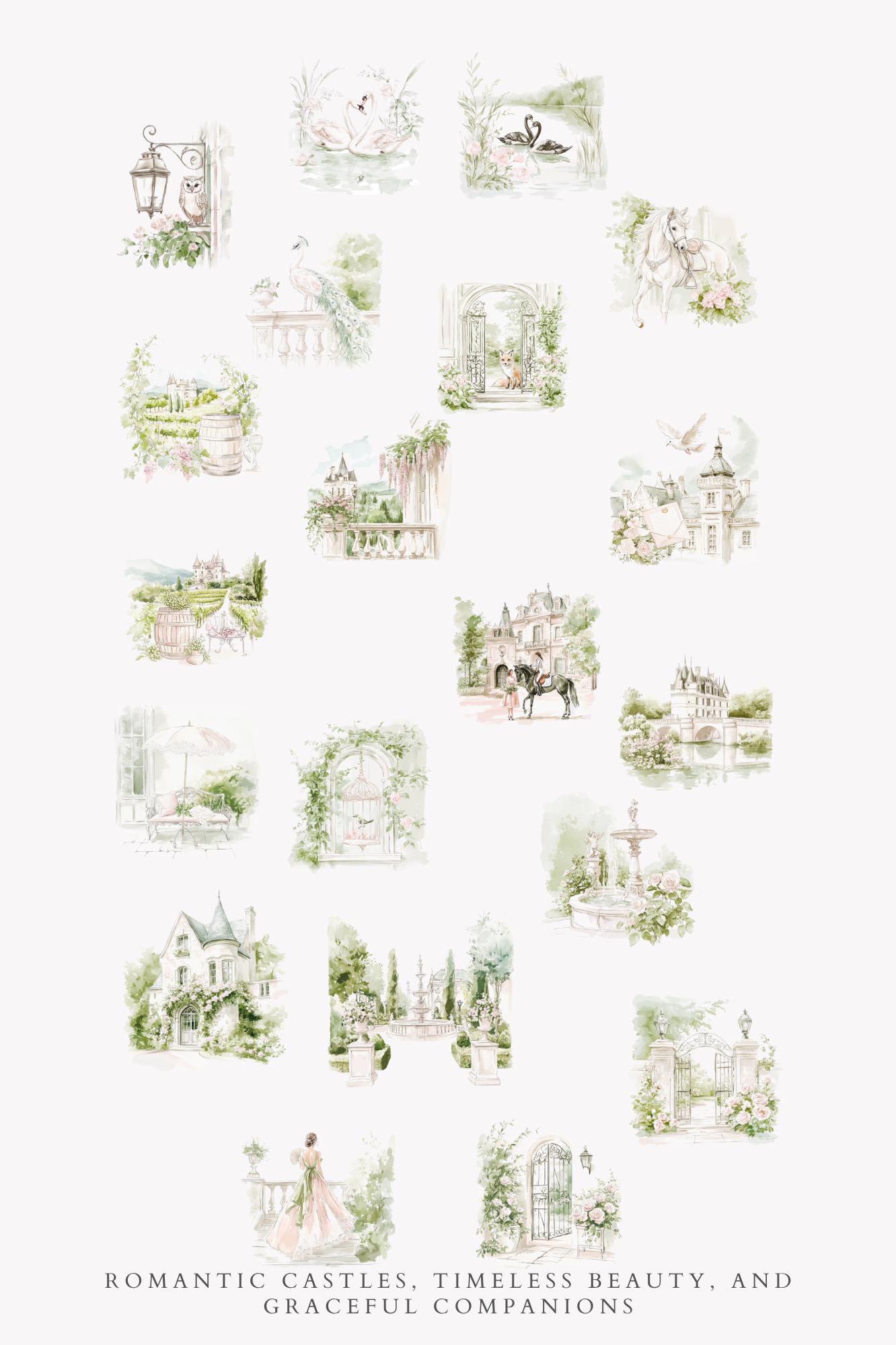 Chateau Art - Vintage Chateau - French Castle - Chateau Decor ...