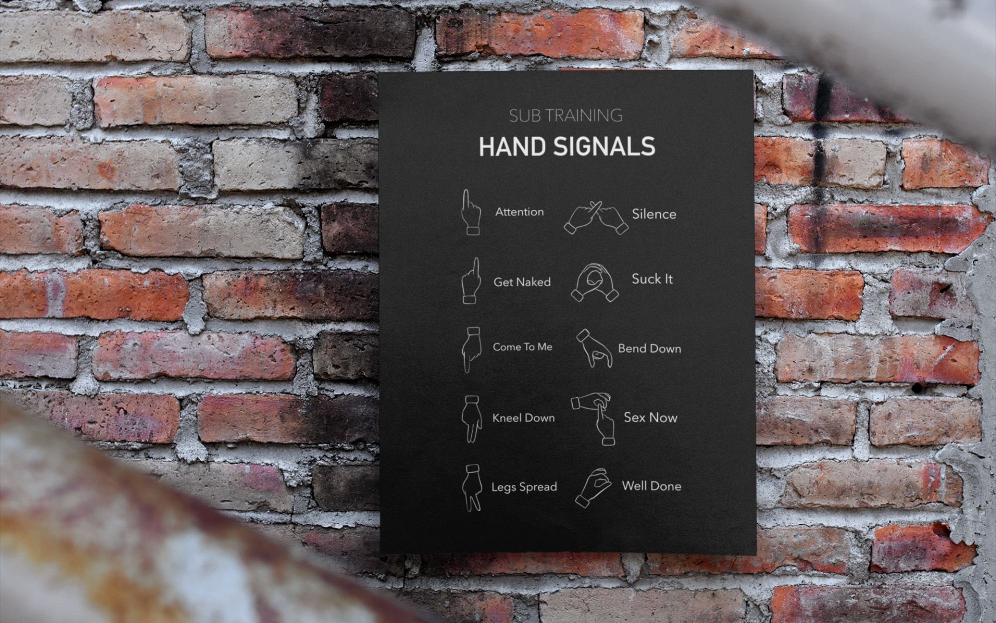 Sub Training - Hand Signals- Digital PDF Art File for Printing, 1 Page ...