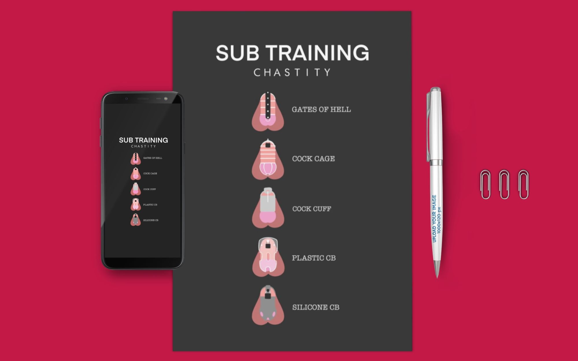 Sub Training - Chastity - Digital PDF & JPEG Art Files for Printing, 1 ...