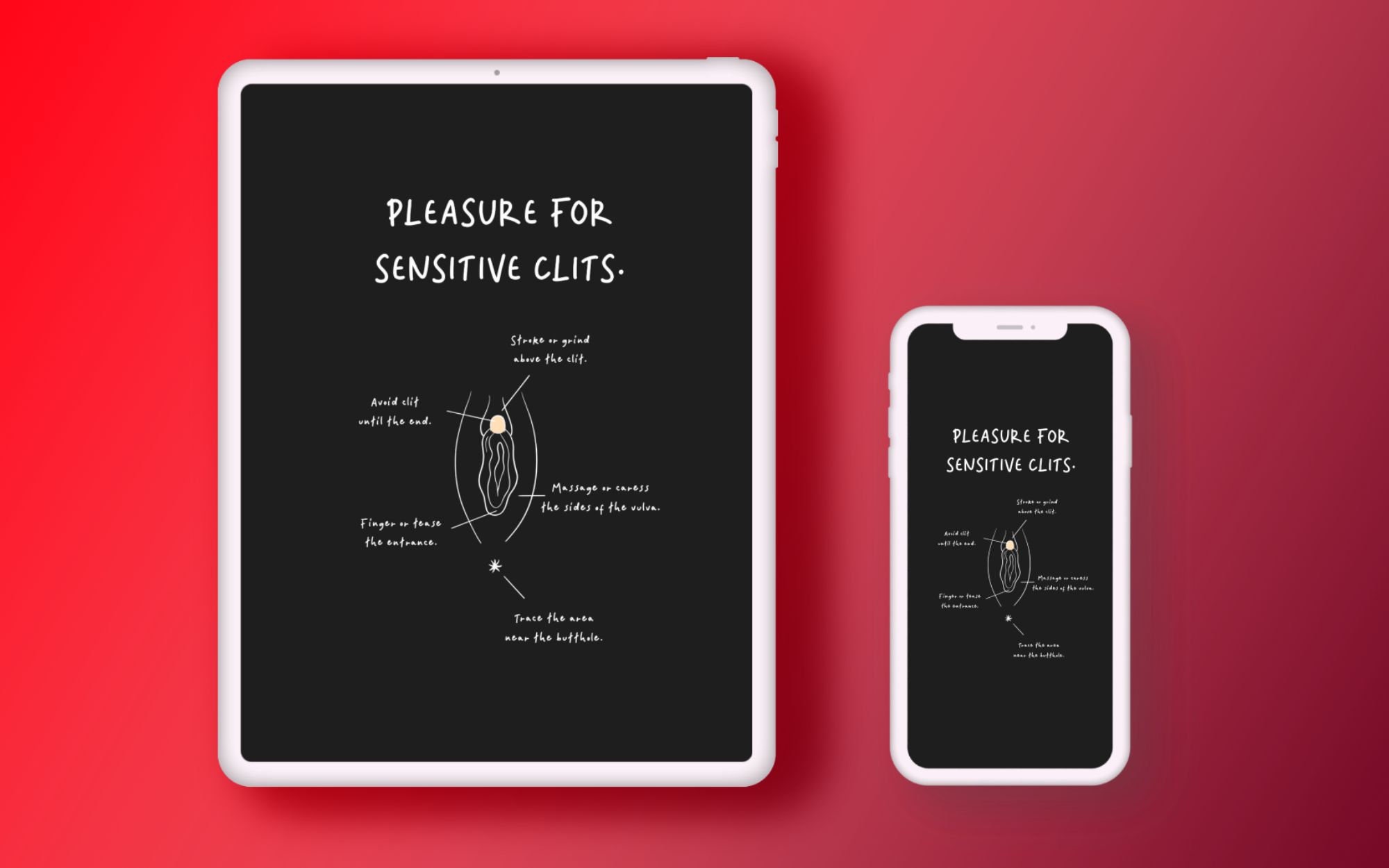 Pleasure for Sensitive Clits - Digital PDF & JPEG Art File, 1 Page ...