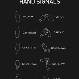 Sub Training - Hand Signals- Digital PDF Art File for Printing, 1 Page ...