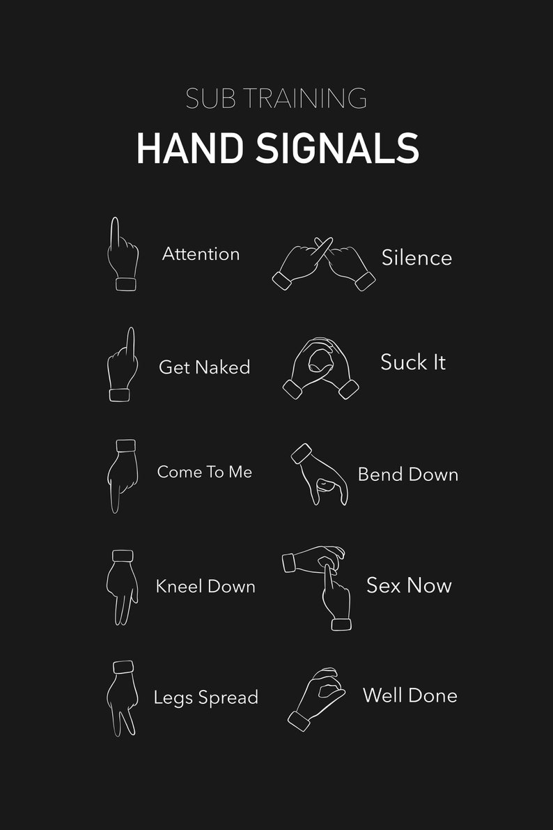 Sub Training - Hand Signals- Digital PDF Art File for Printing, 1 Page ...