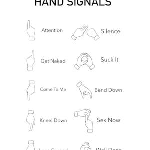 Sub Training - Hand Signals- Digital PDF Art File for Printing, 1 Page ...