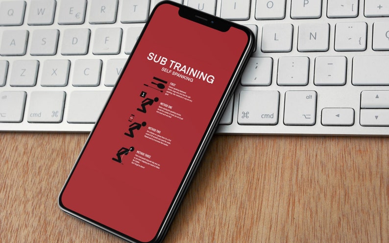Sub Training Self Spanking Red And Black Background 2 Digital Pdf
