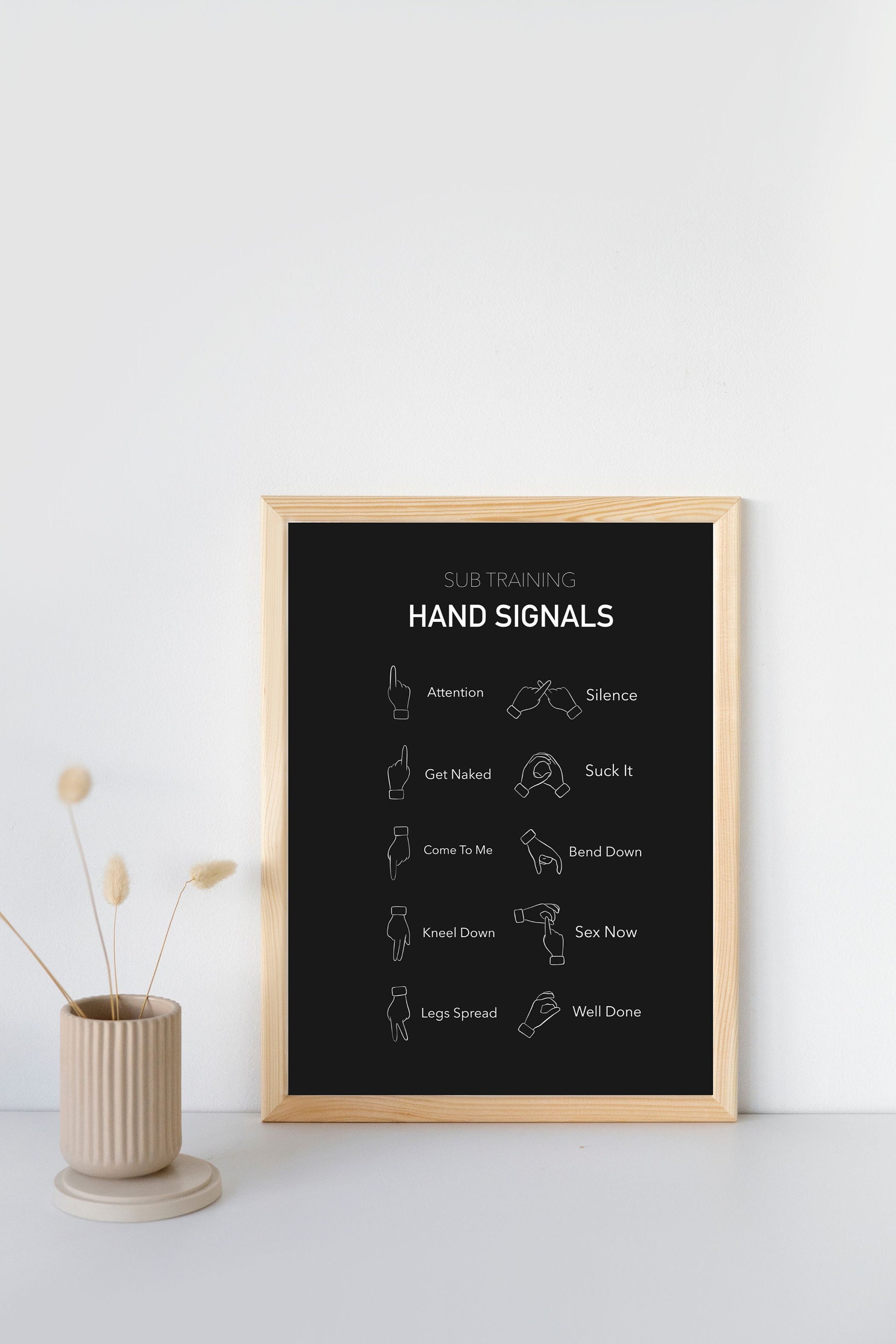 Sub Training - Hand Signals- Digital PDF Art File for Printing, 1 Page ...