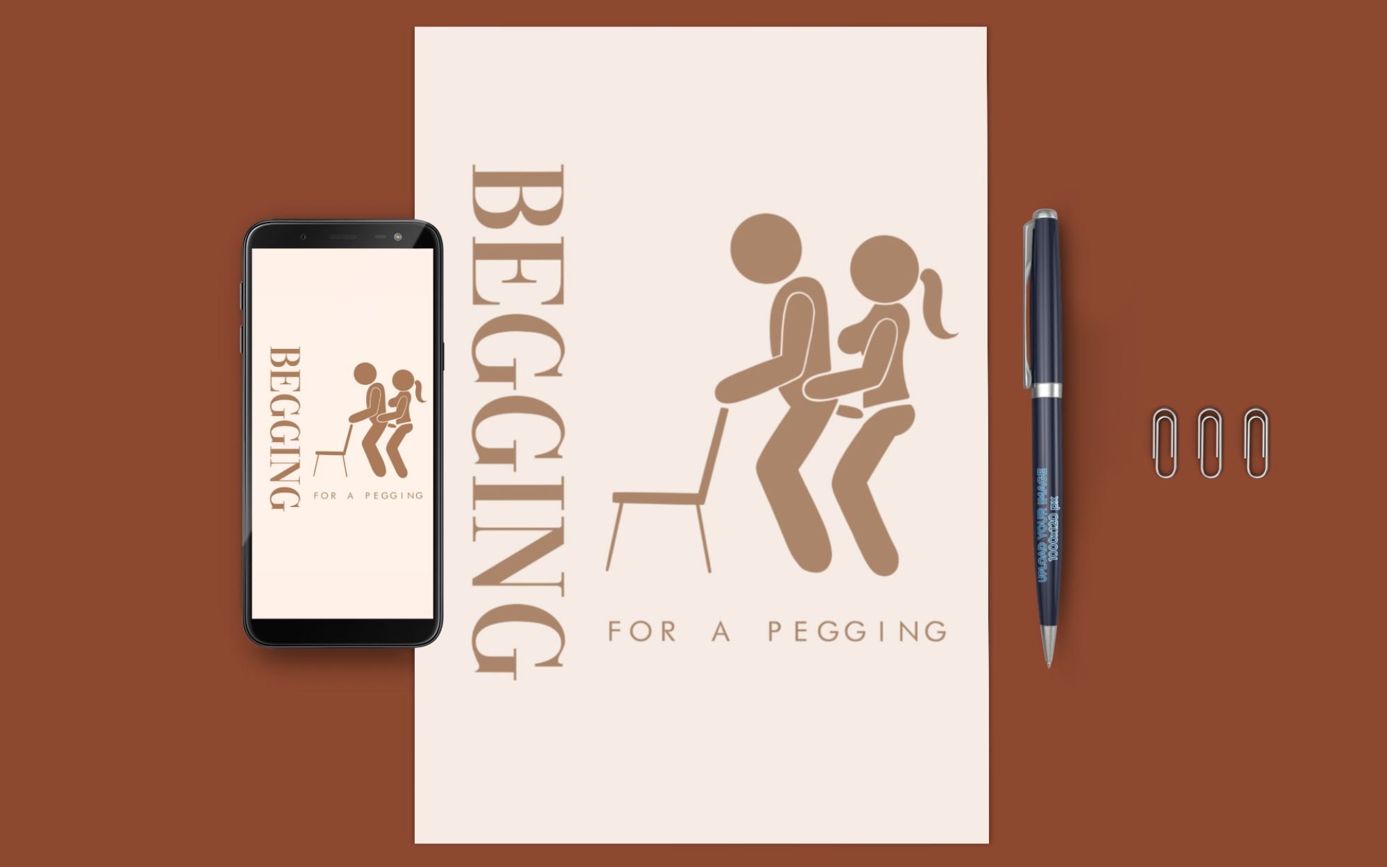 Begging for A Pegging - Digital PDF & JPEG Art File - Etsy