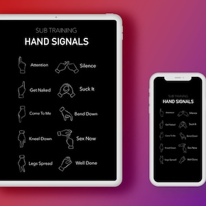 Sub Training - Hand Signals- Digital PDF Art File for Printing, 1 Page ...