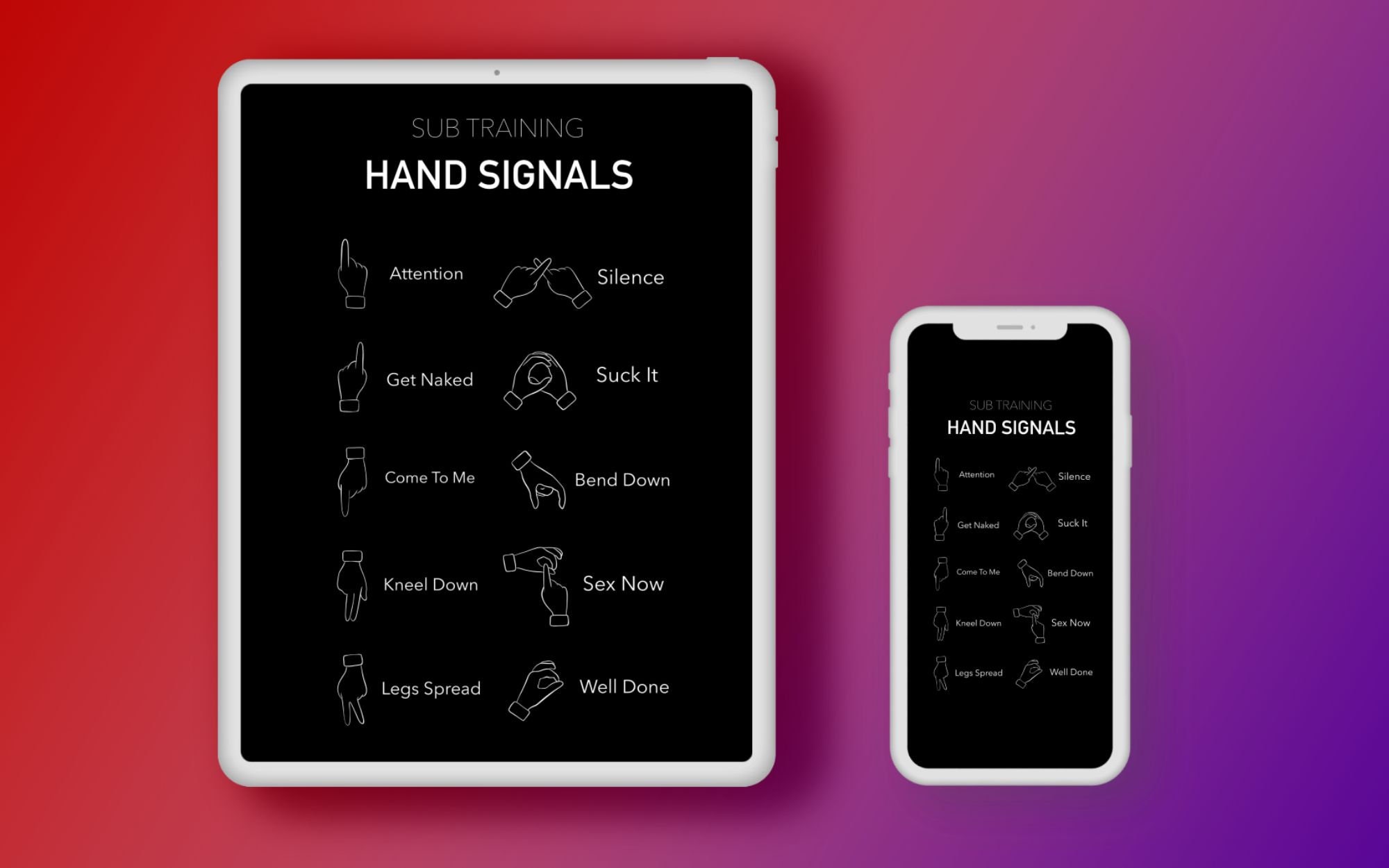 Sub Training - Hand Signals- Digital PDF Art File for Printing, 1 Page ...