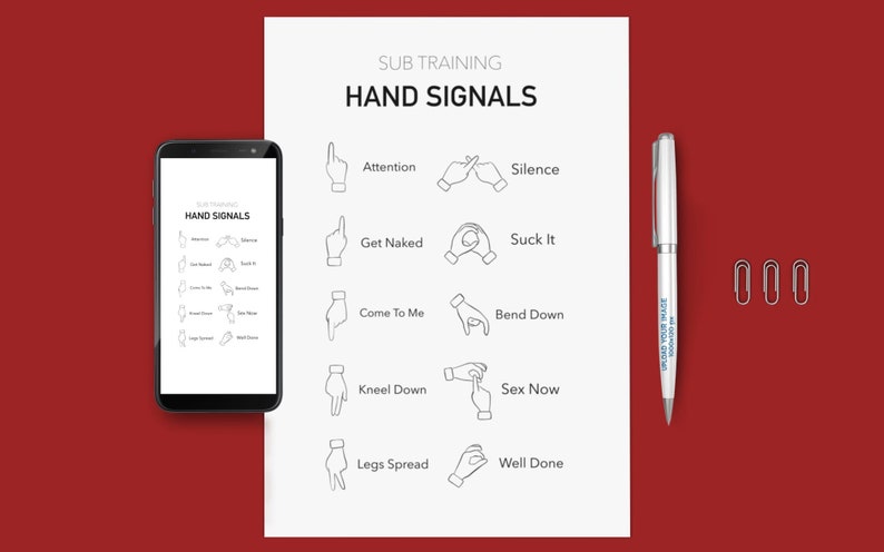 Sub Training - Hand Signals- Digital PDF Art File for Printing, 1 Page ...