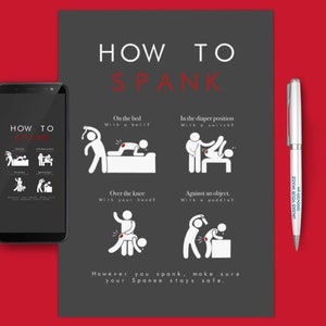 Sub Training - How to Spank - 1 Digital PDF & JPEG Art File - 1 Page ...