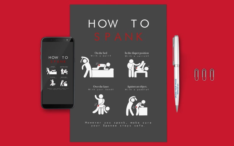 Sub Training - How to Spank - 1 Digital PDF & JPEG Art File - 1 Page ...