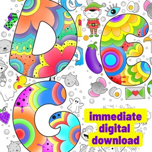 Alphabet ABC Coloring Pages for Kids, 26 Page Alphabet Coloring Book ...