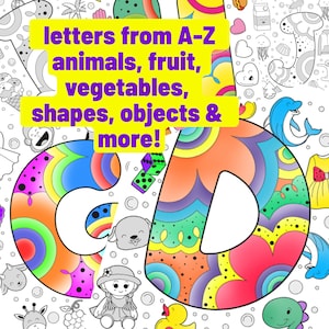 Alphabet ABC Coloring Pages for Kids, 26 Page Alphabet Coloring Book ...