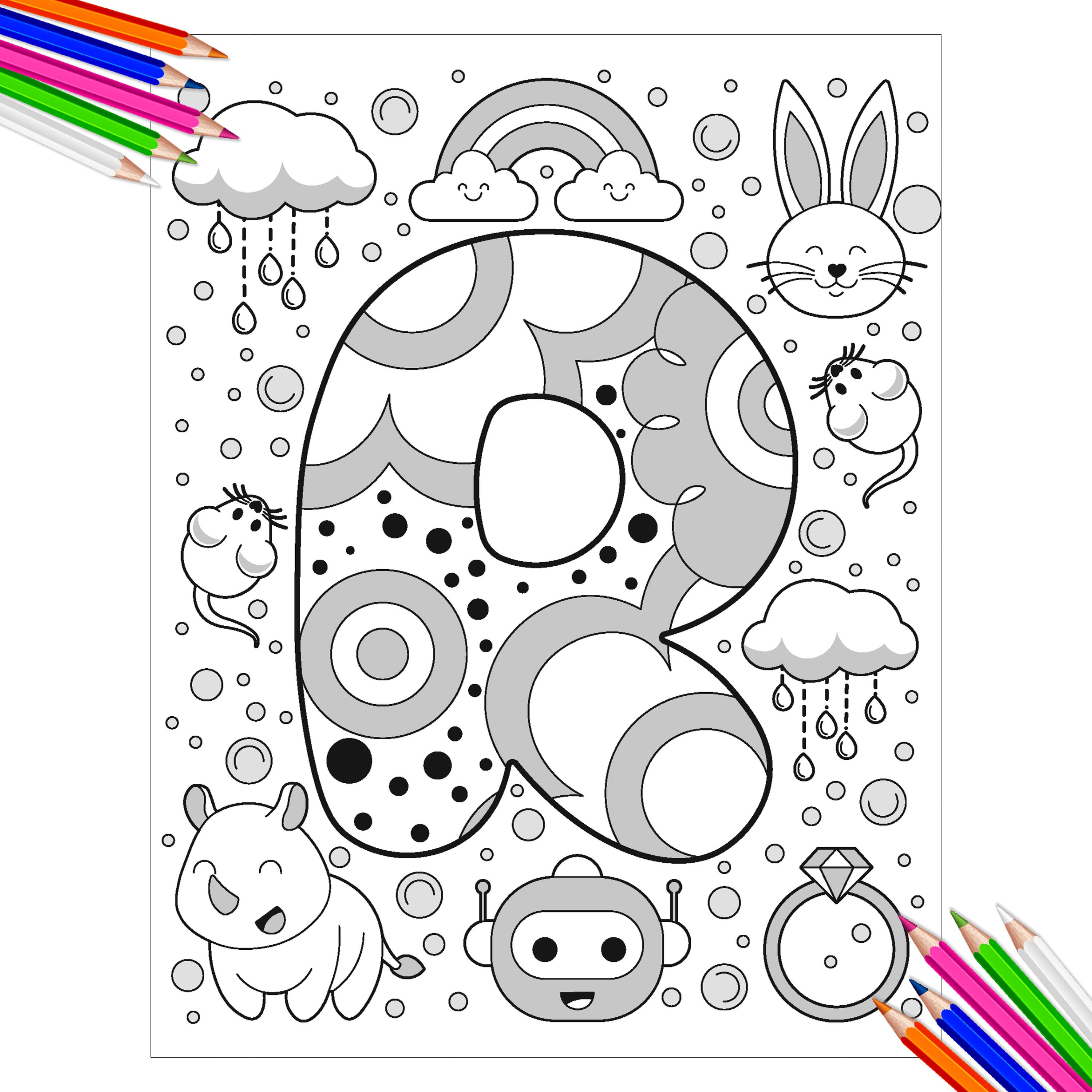 Alphabet ABC Coloring Pages for Kids, 26 Page Alphabet Coloring Book ...