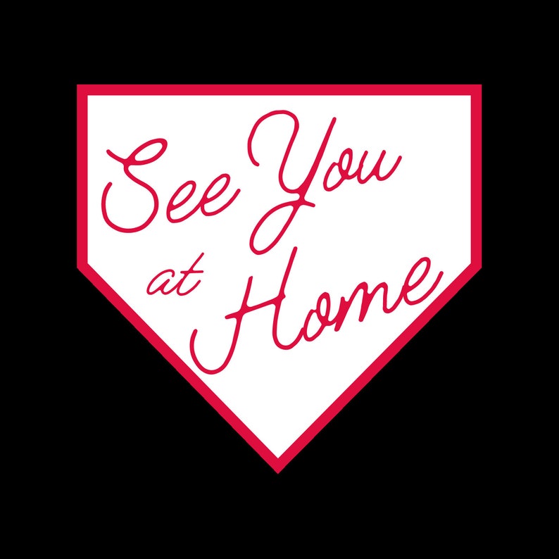 See You at Home Baseball or Softball PNG - Etsy