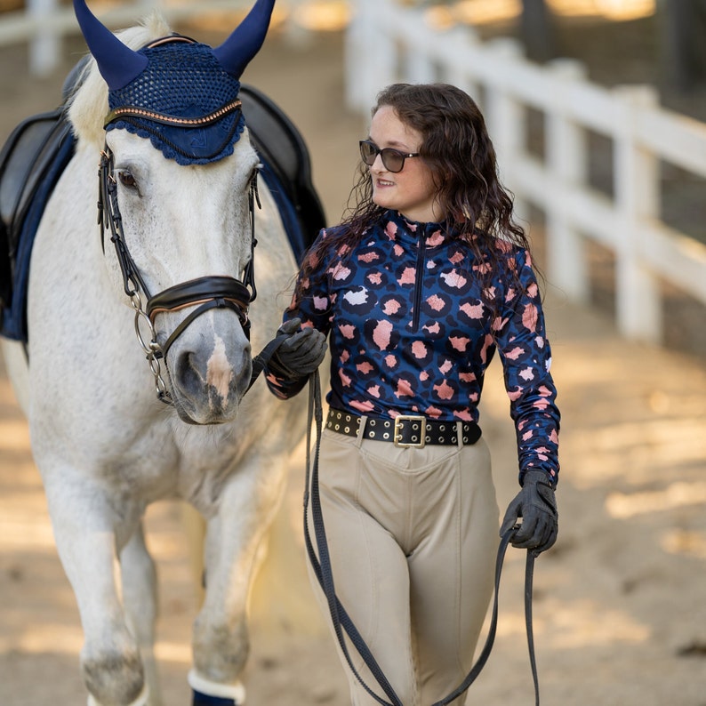 Horse Back Riding Shirt/ Equestrian Sun Shirt for Women- Rose Gold ...