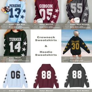 Custom Sports Number Hoodie Sweatshirt, Personalized Player Shirts ...