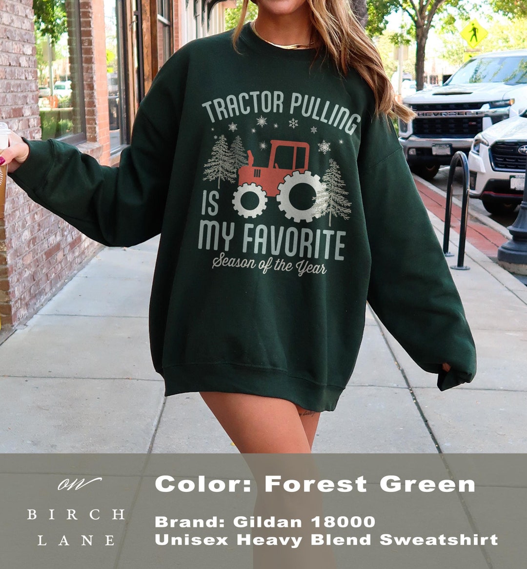 Tractor Pulling Sweatshirt Farm Christmas Crewneck Womens Tractor Pull ...