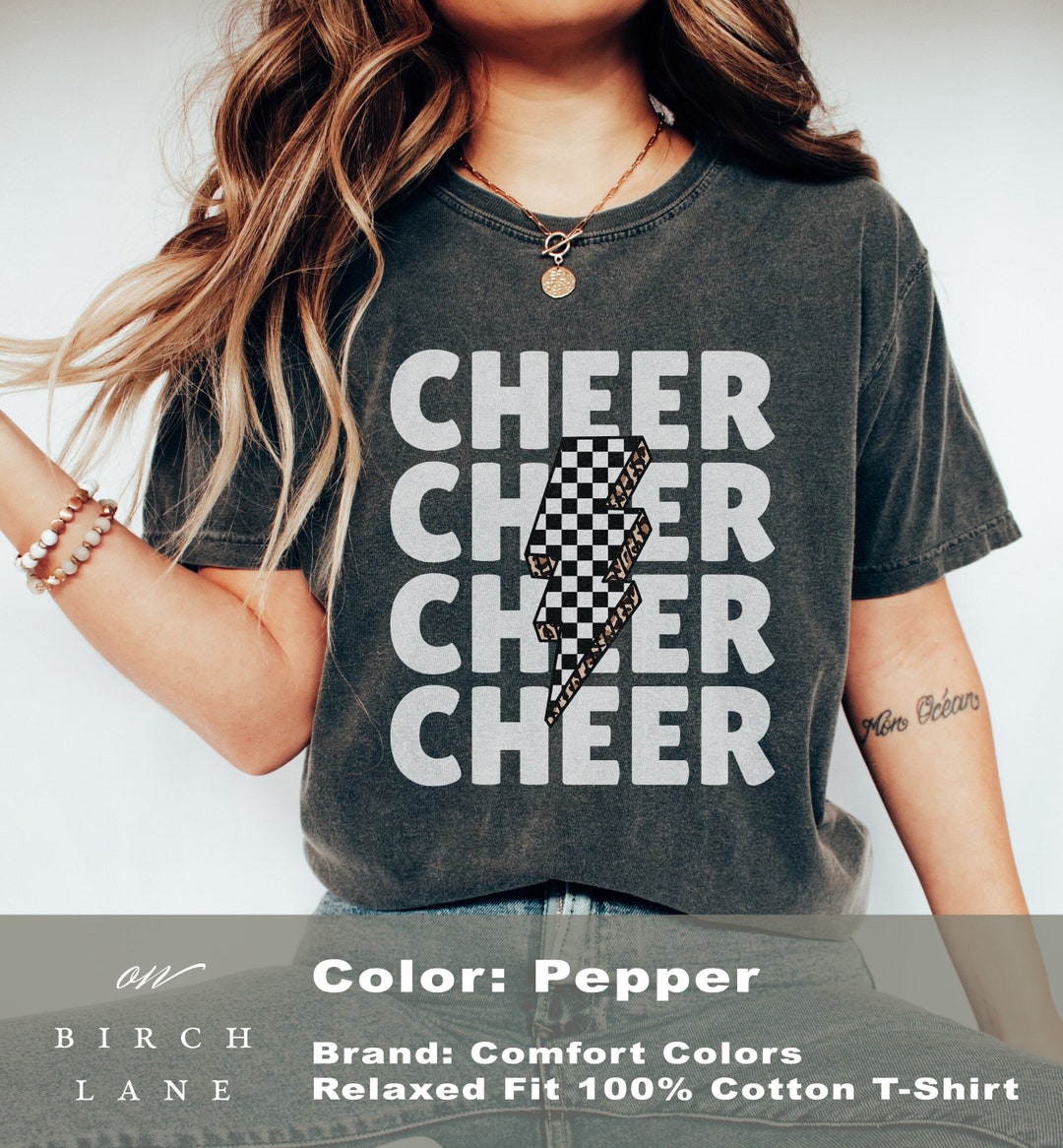 Girls Cheer Shirt, Comfort Colors Retro Cheerleading Shirt, Cheer Mom ...