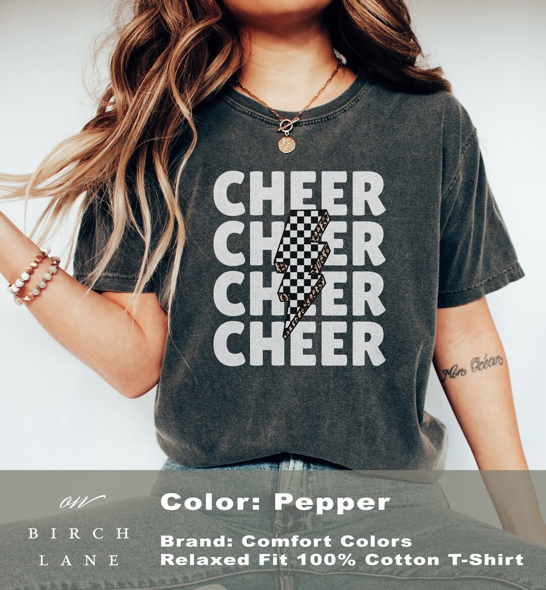 Girls Cheer Shirt, Comfort Colors Retro Cheerleading Shirt, Cheer Mom ...