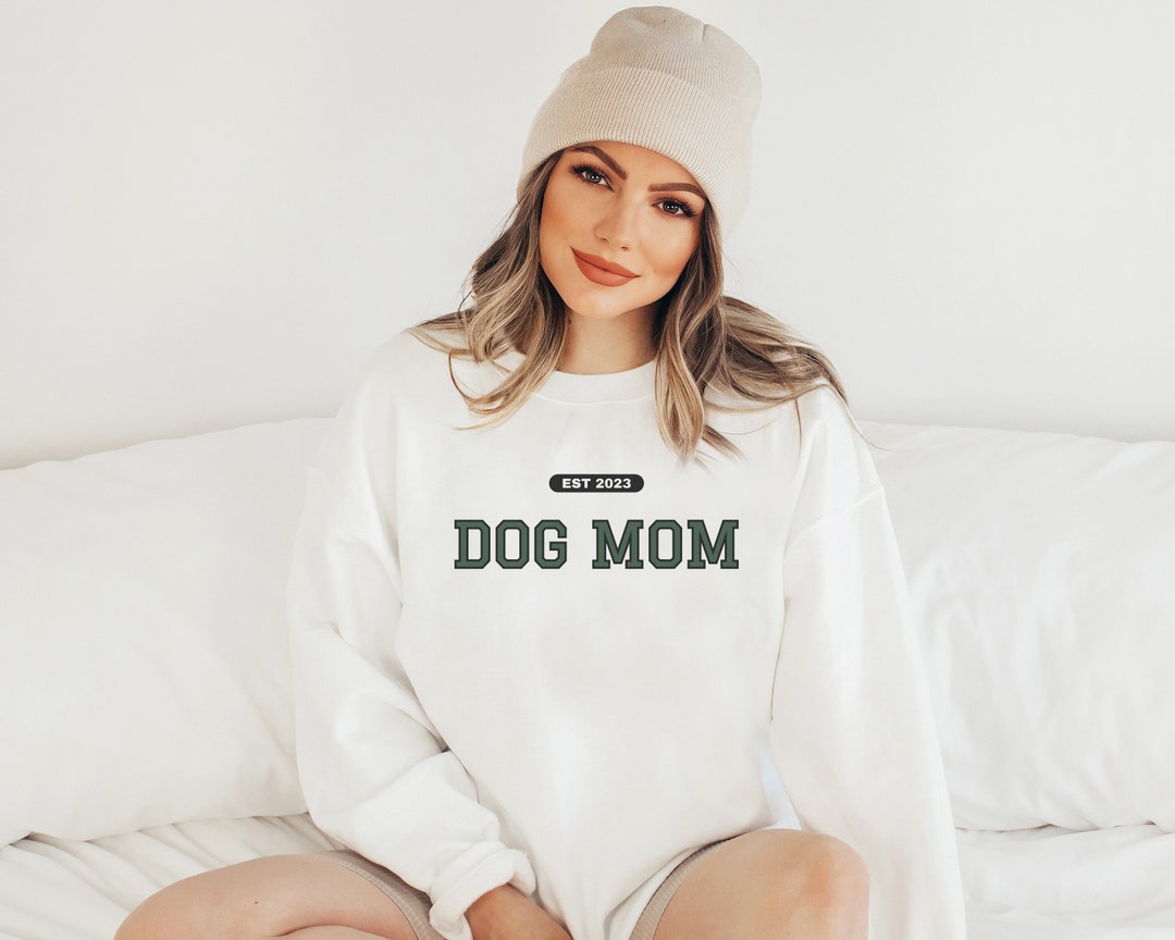 Custom Dog Mom Sweatshirt, New Dog Mom Sweater, Personalized Dog Lover ...