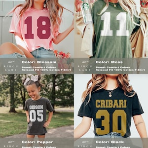 Custom Sports Number T-shirt Personalized Player Shirts Your Team Name ...