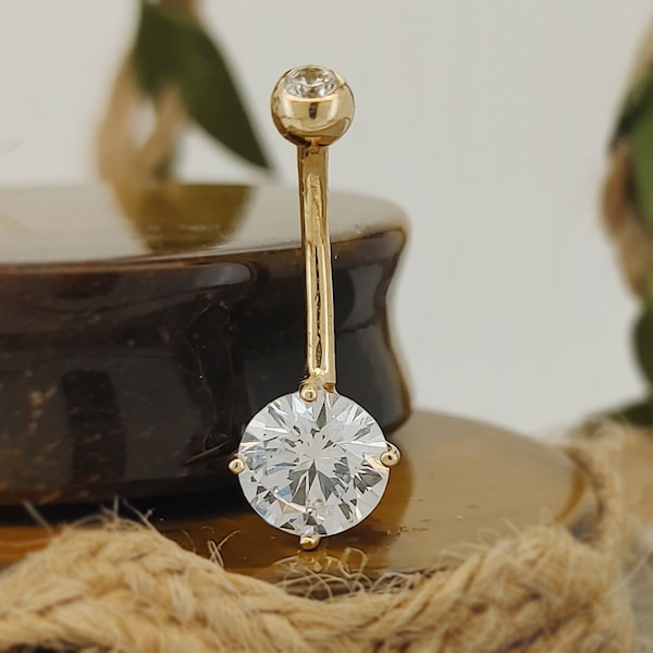 Gold Navel Ring - Etsy