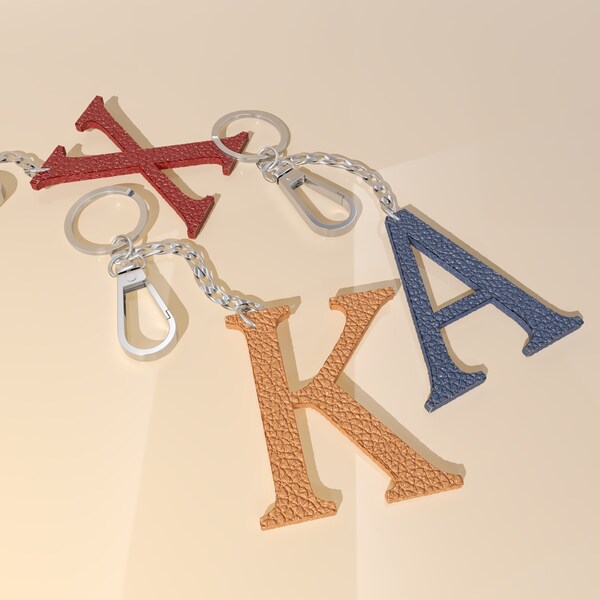 Initial Keychain - Etsy