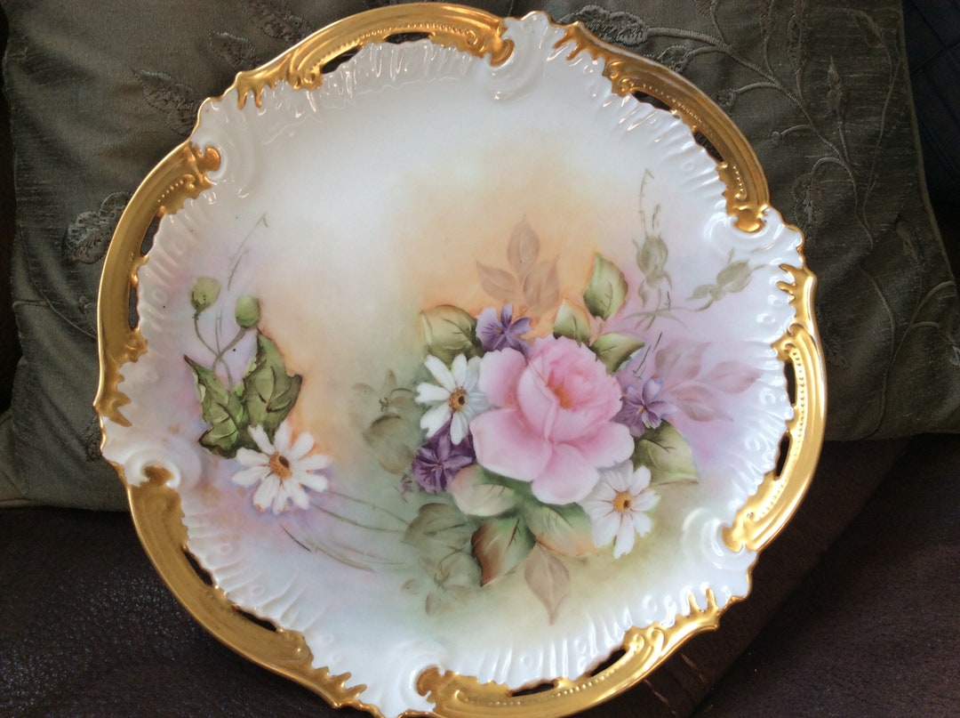 Vintage Hand Painted Decorative Plate - Etsy