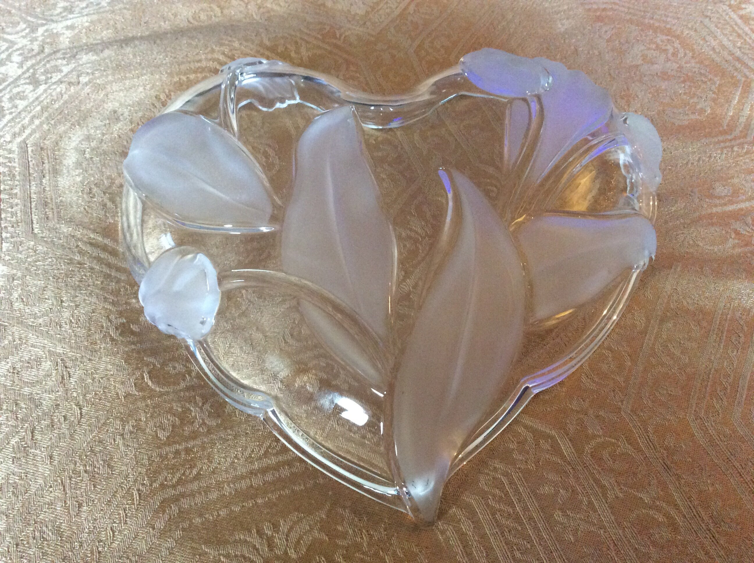 Heart Shaped Glass Dish/bowl - Etsy