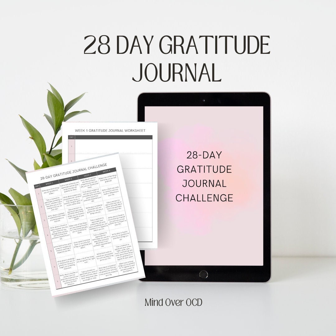 28 Day Gratitdue Journal, Mental Health, Self-reflection, Personal ...