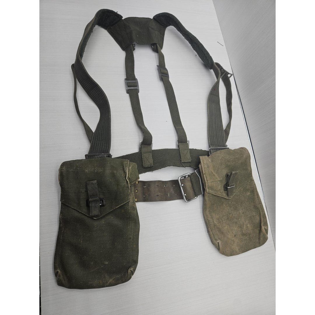 Vintage NAMED Swedish Army WW2 Military M39 Harness Belt and Sidebags ...