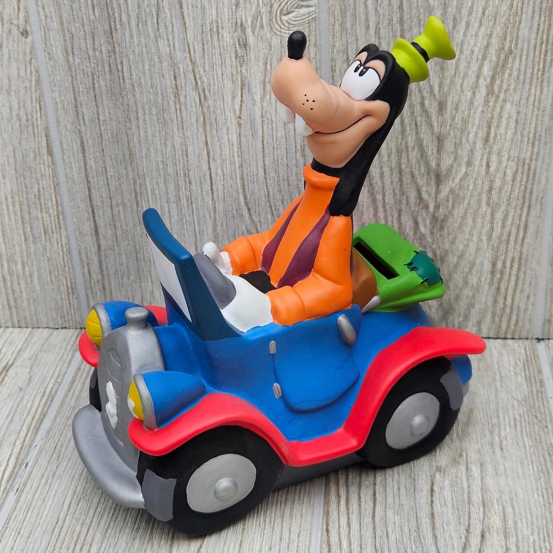 Disney Goofy in Car Figurine Coin Bank Money Box Collectible - Etsy