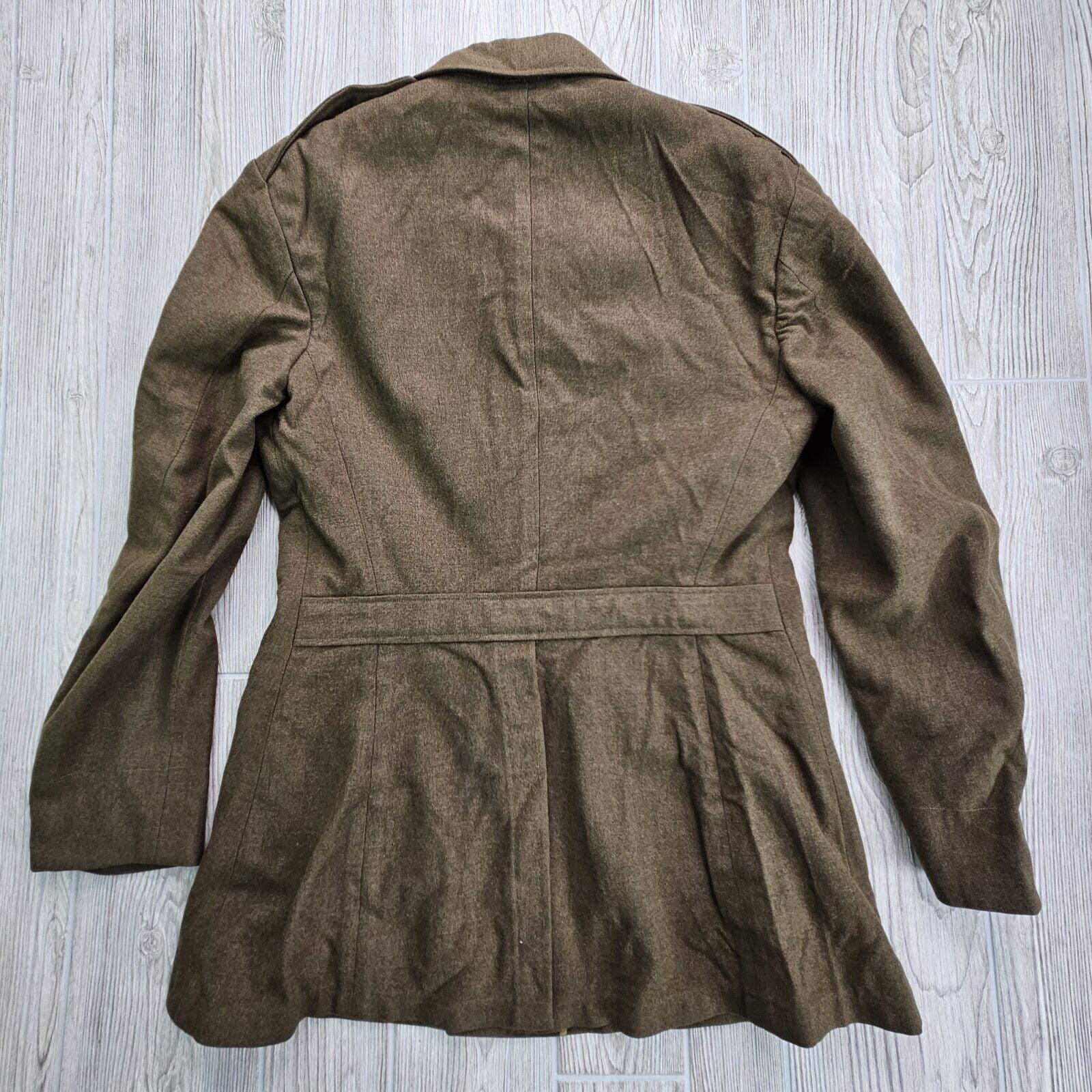 WWII US Army Wool Uniform Jacket Size 39R 1942 Dated With Ruptured Duck ...