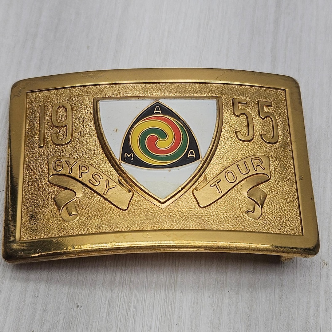 Vintage 1955 AMA American Motorcycle Association 1955 Gypsy Tour Belt ...