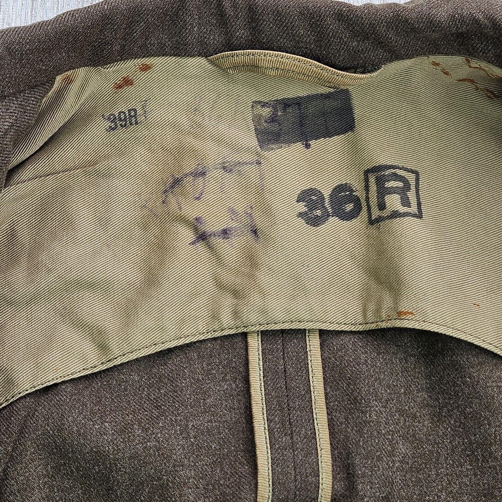 WWII US Army Wool Uniform Jacket Size 39R 1942 Dated With Ruptured Duck Patch - Etsy