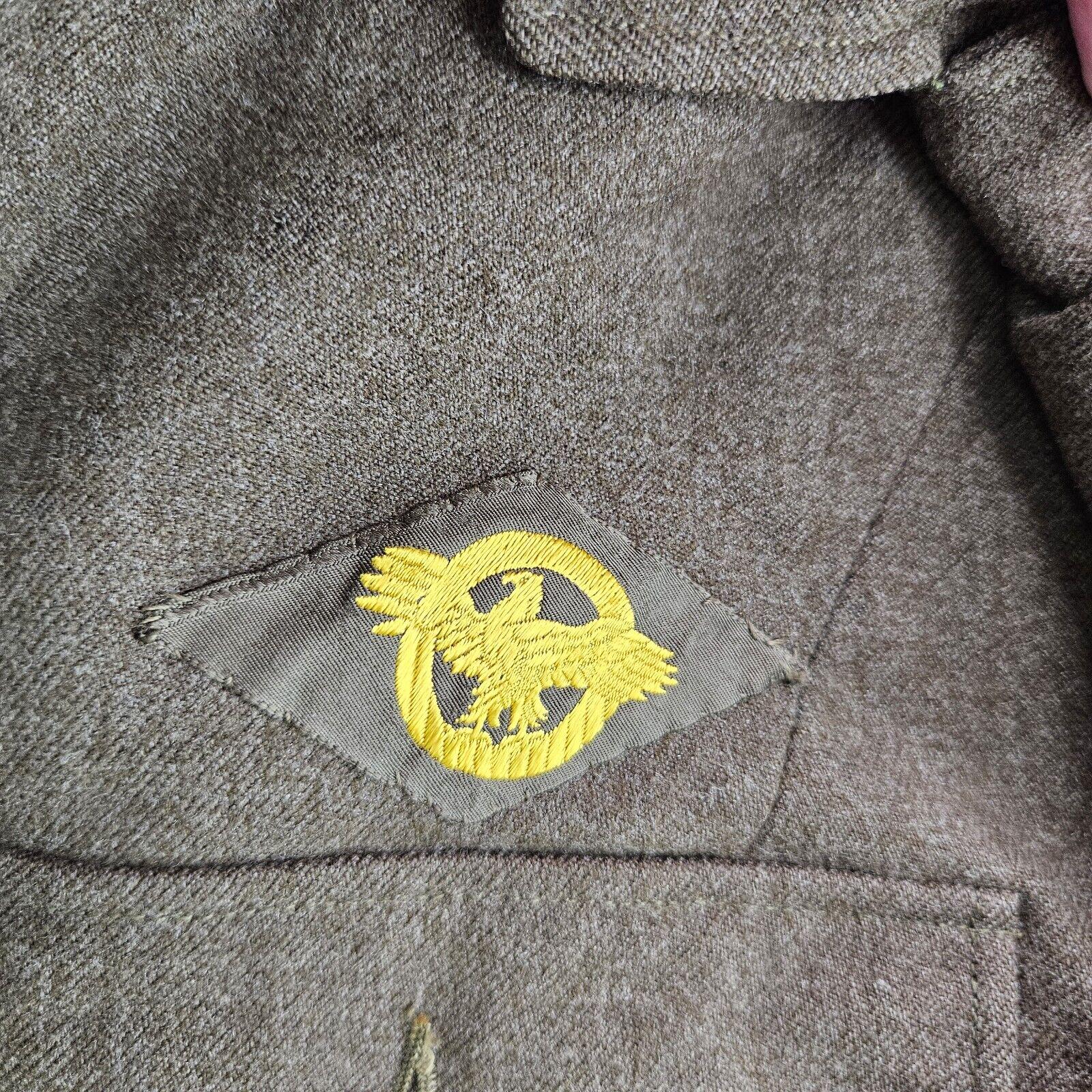WWII US Army Wool Uniform Jacket Size 39R 1942 Dated With Ruptured Duck Patch - Etsy