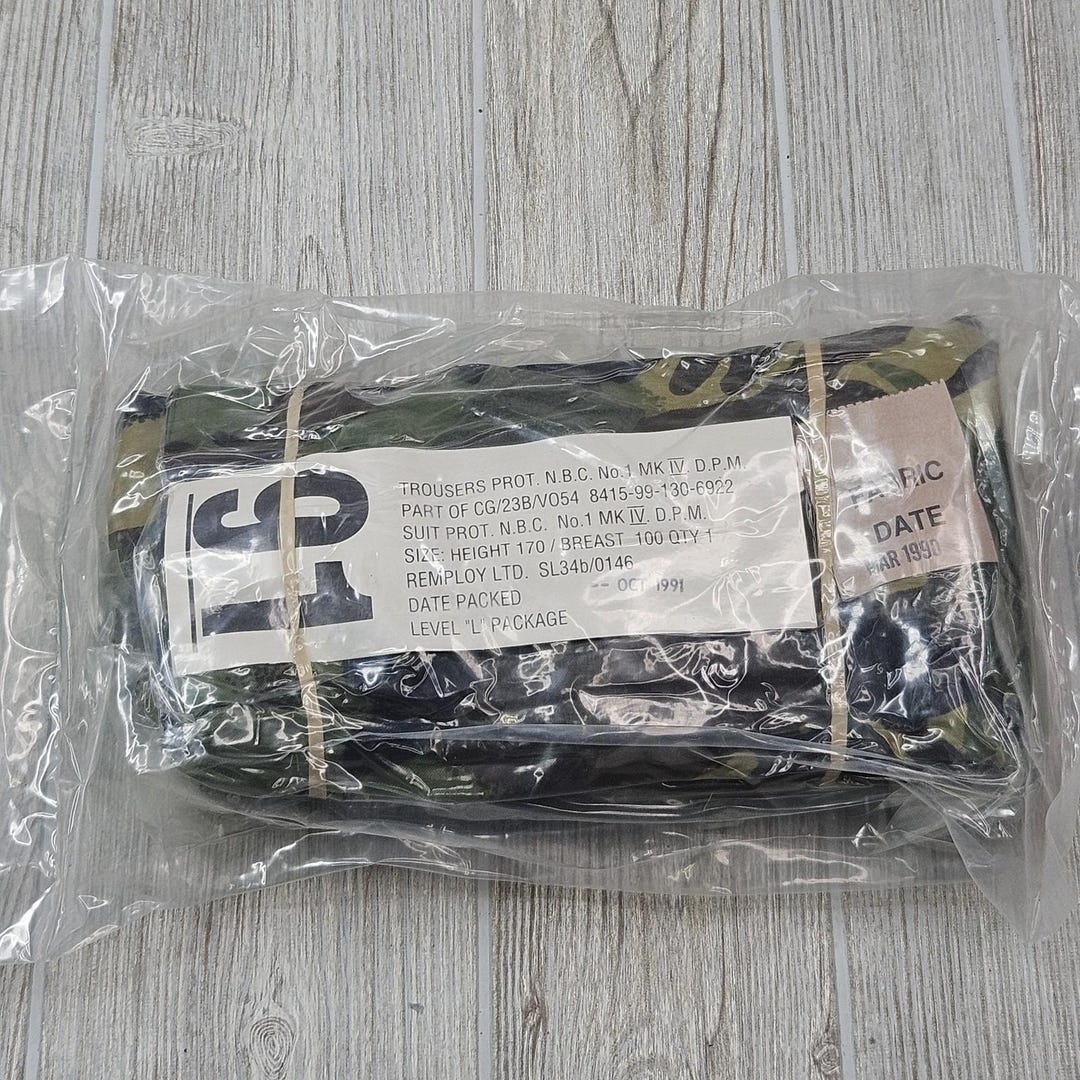 Vintage British Army NBC Suit Pants Mens Medium Camouflage DPM Camo ...